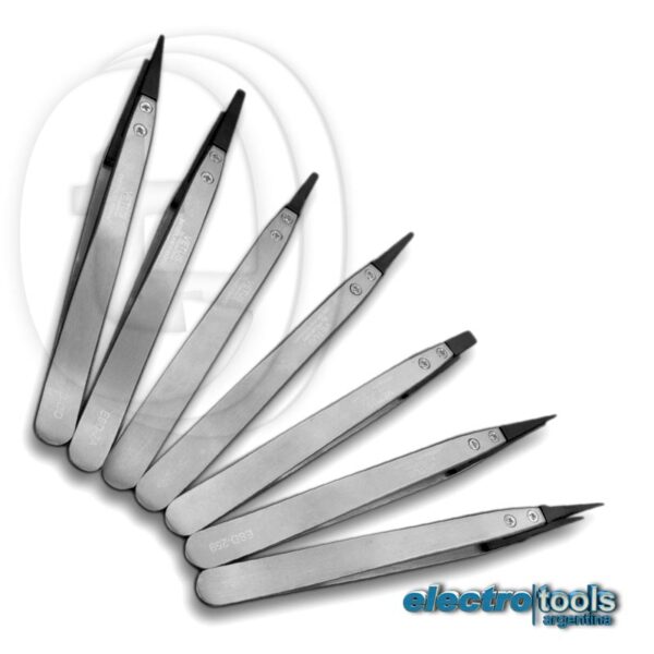 Pinza Brusela Alta Precisión Acero Inox Esd Electrónica Best – Electro Tools Argentina